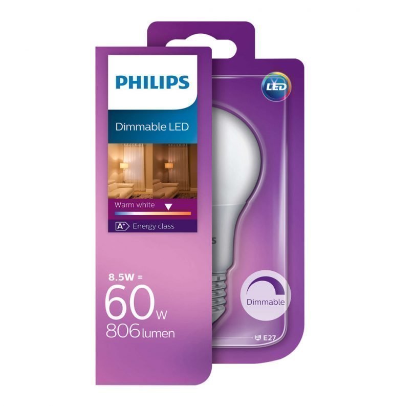 Philips Led Lamppu 8,5w 60w A60 E27 Ww 230v Frd - Valaisinkauppa24.fi